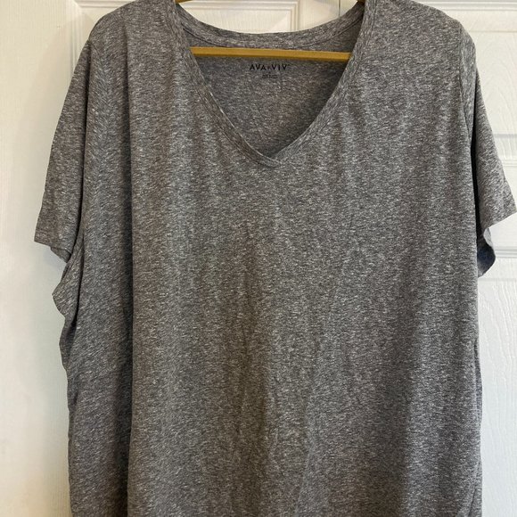 Ava & Viv | Tops | Two Shirts Plus Size Ava And Viv 4xl Gray And Navy ...